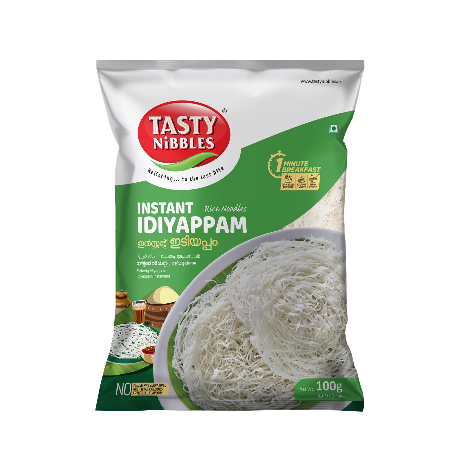 Instant Idiyappam Rice Noodles 100g – Tasty Nibbles